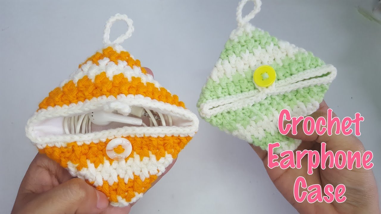 How to crochet Earphone Case| Earphone Pouch | Tutorial - YouTube