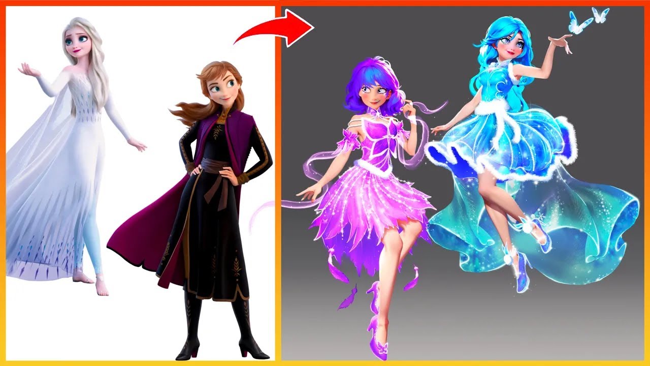 Elsa Anna Frozen Grow Up - Disney Princesses Transformation | Fasion ...