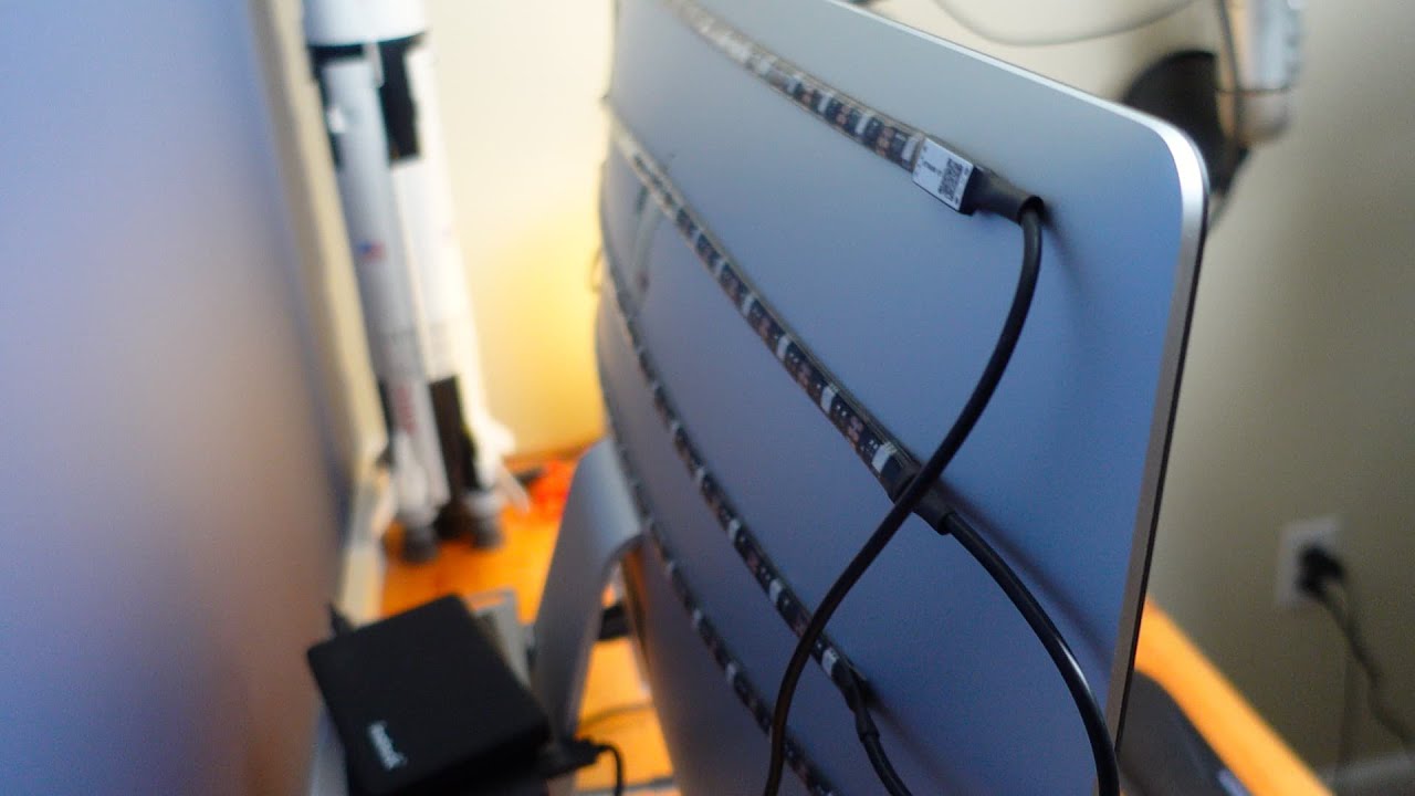 Monitor LED Light Strip for my YouTube Setup - YouTube