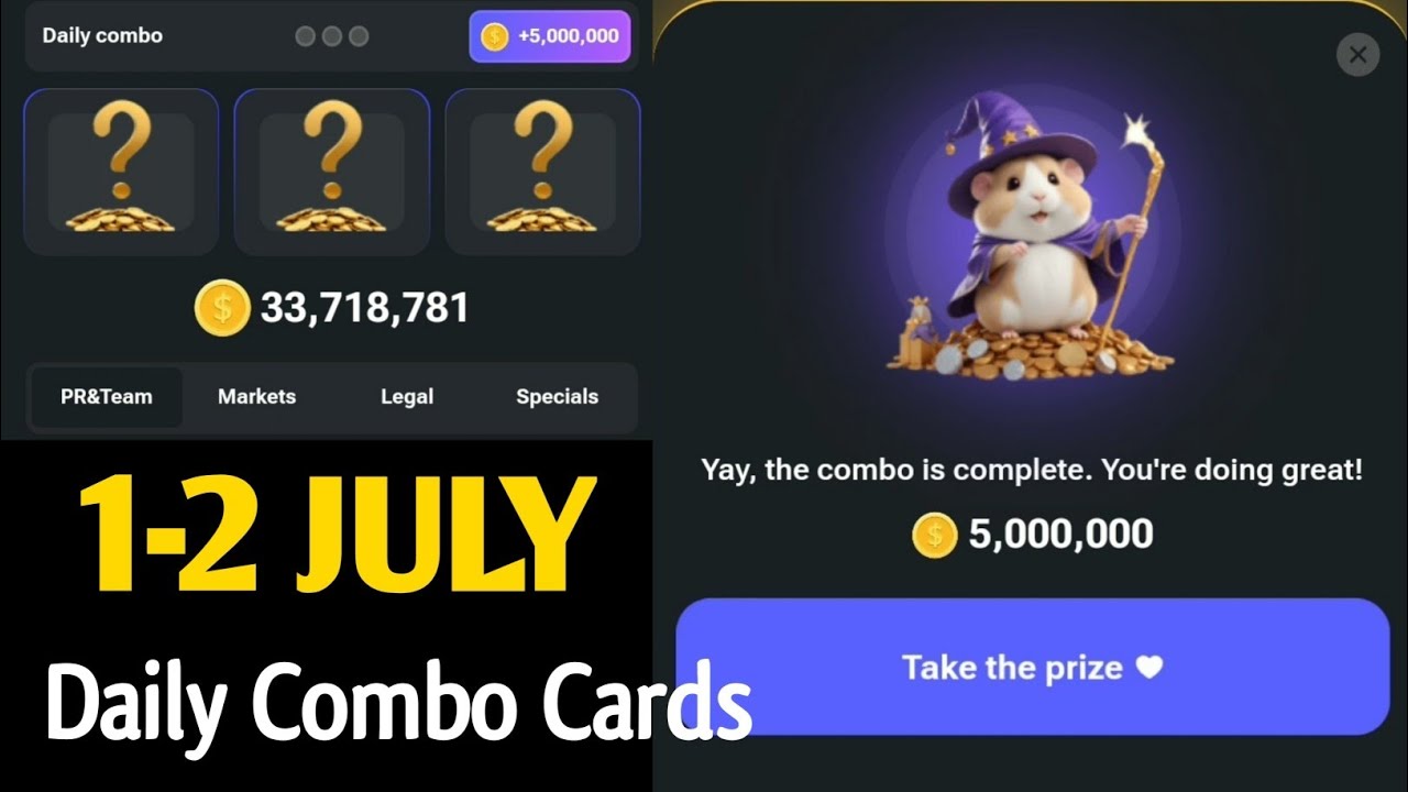Hamster Kombat Daily Combo Cards 1 July| Hamster Kombat Combo Cards ...