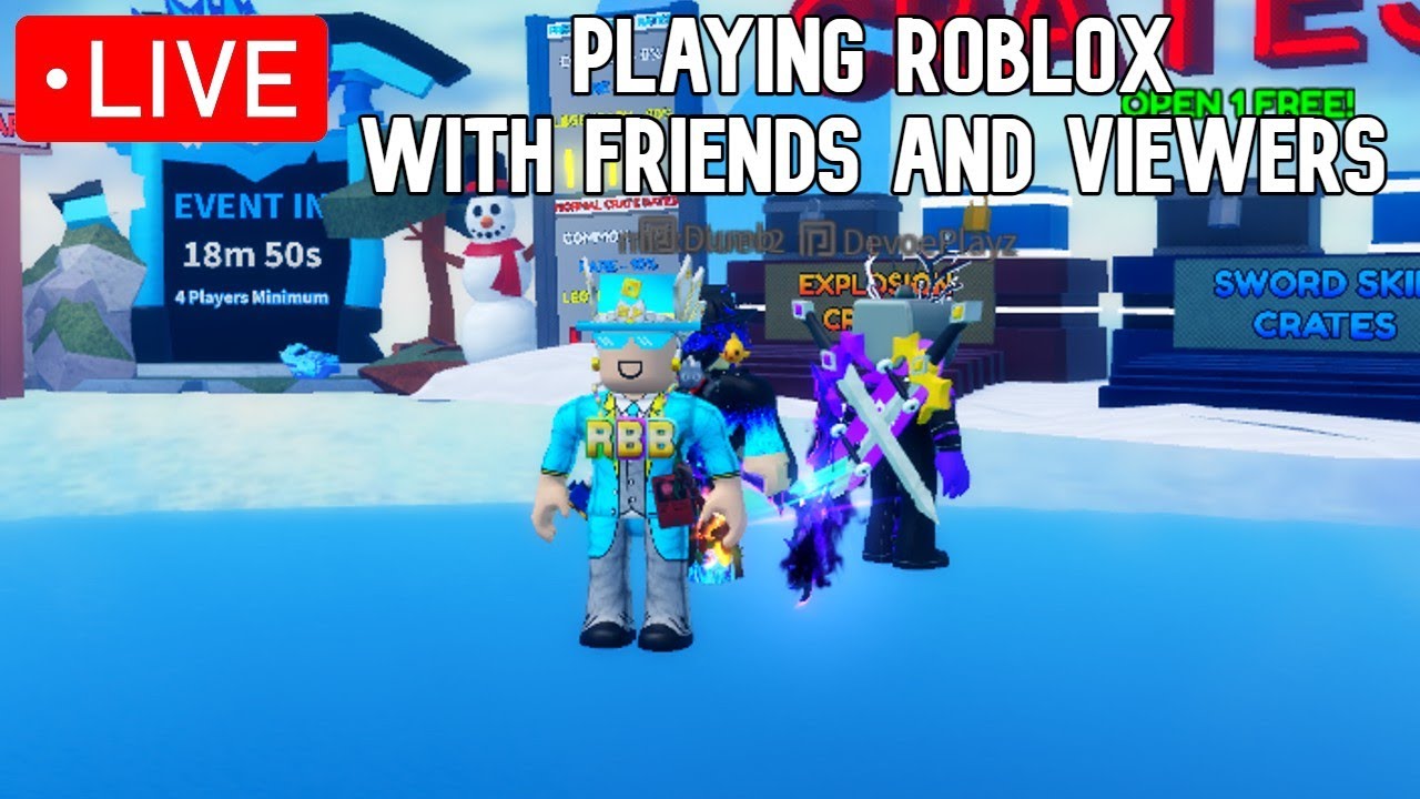 Playing Roblox With Friends and Views - YouTube