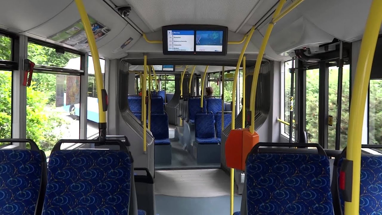 Ride in a double articulated trolleybus 233 - YouTube