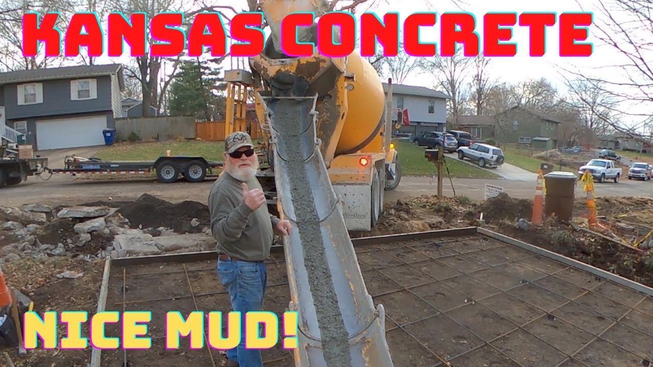 Surprise concrete pour in Kansas! - YouTube