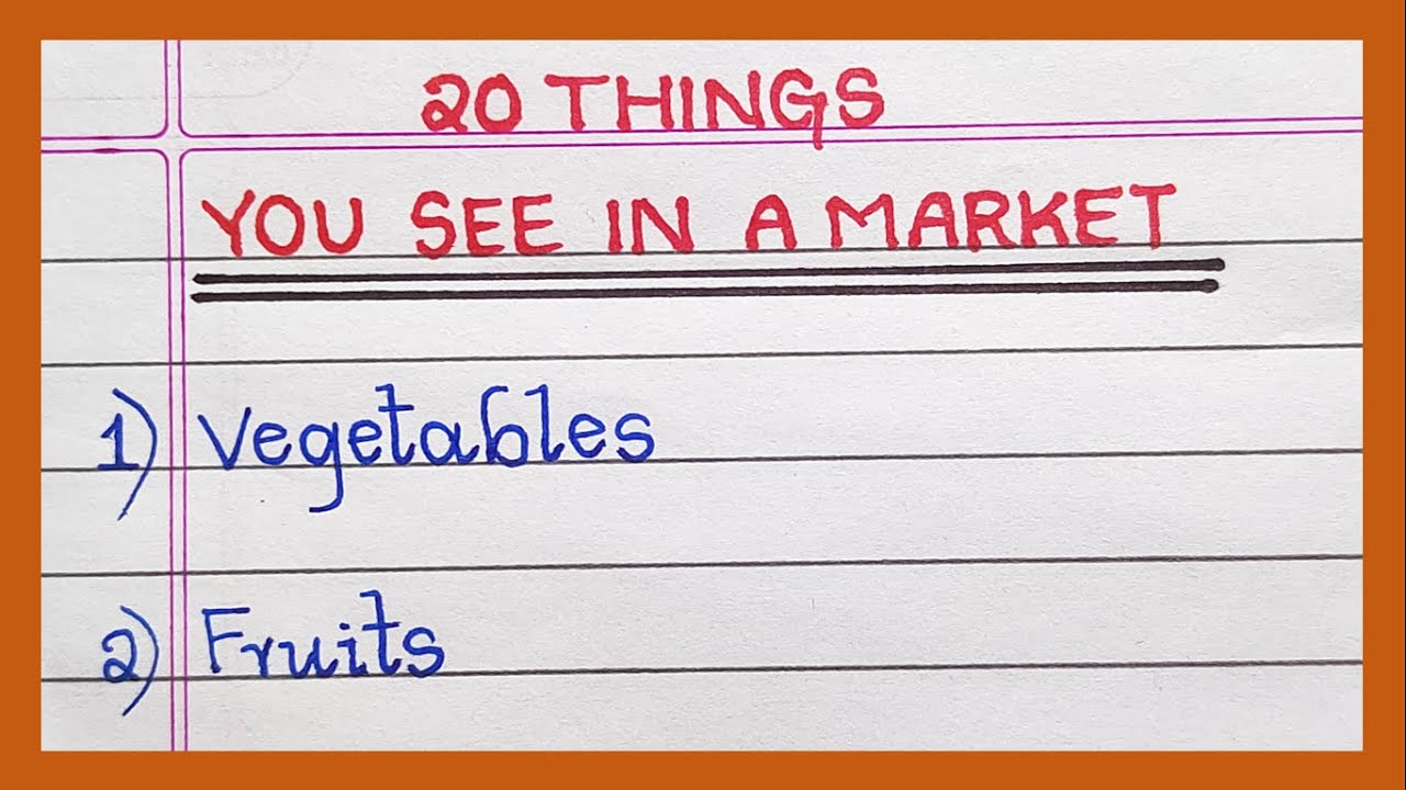 Things you see in Market | 20 Things you see in Market in English - YouTube