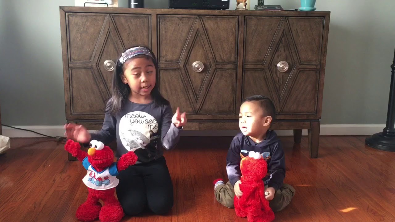 Abby, Ethan and Elmo (Fisher price tickle me Elmo and YMCA ELMO) - YouTube