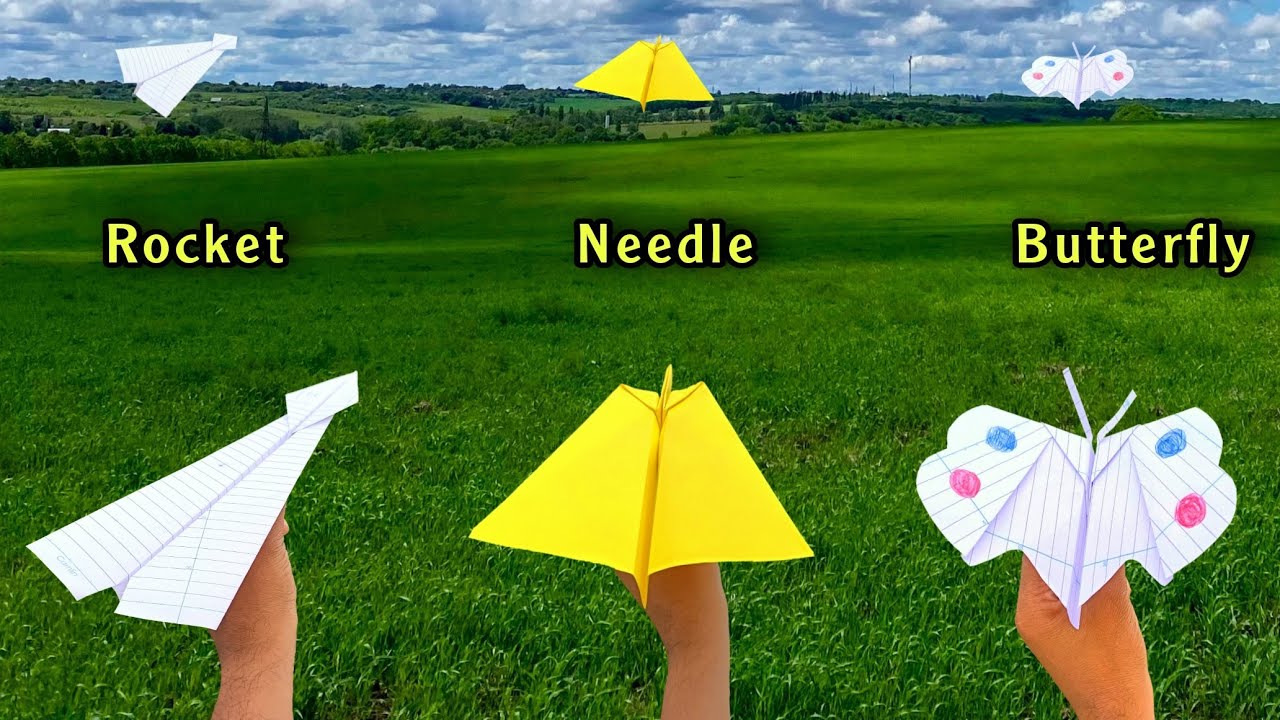 best 3 new flying helicopter, best 3 paper plane, flying best , rocket ...