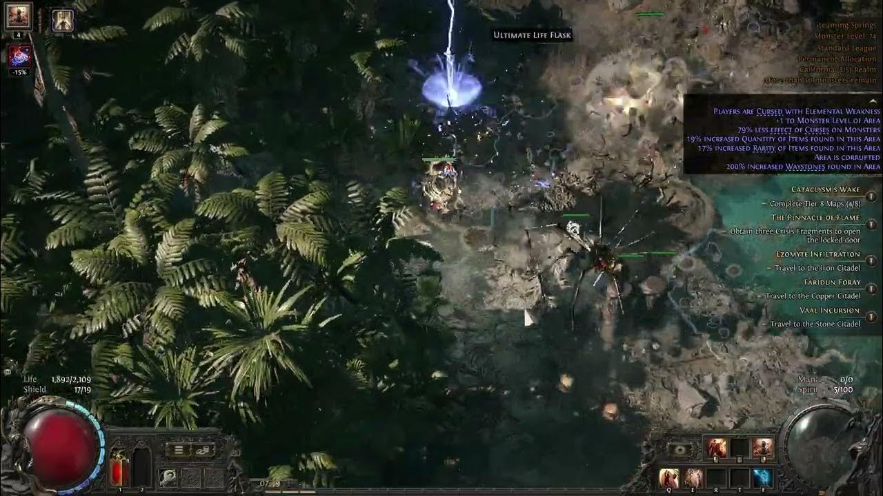 PoE 2 - Max Block Shockwave Totem Warbringer - Standard Mapping (T9) - YouTube