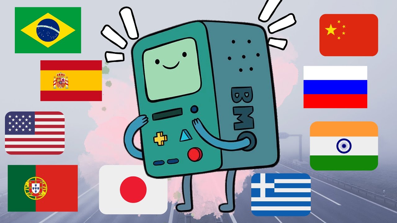 Beemo (BMO) in different languages meme - YouTube