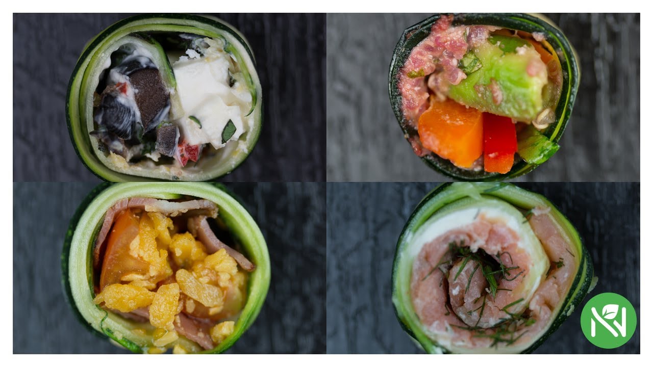 4 WAYS ZUCCHINI SUSHI - YouTube