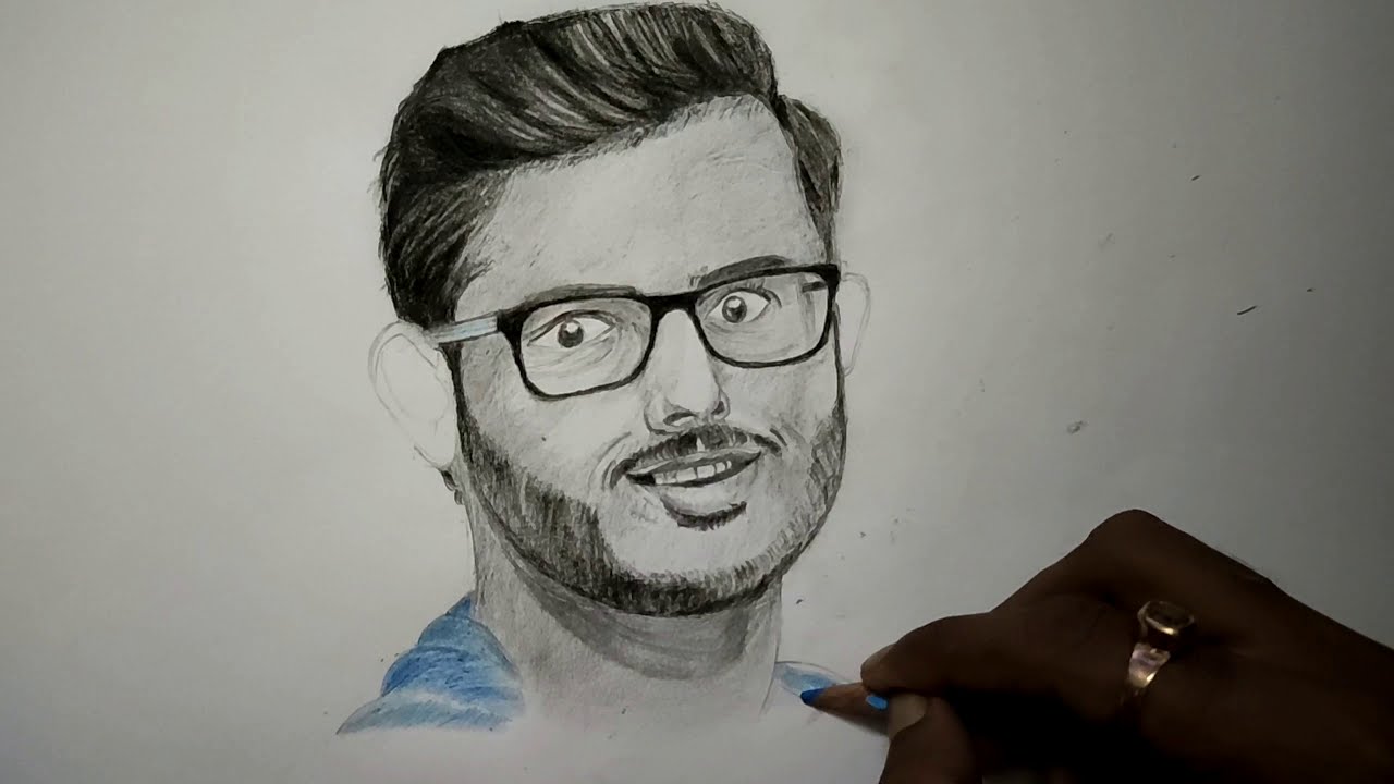 Carry minati indian most popular (Ajey Nagar) youtuber realistic pencil ...