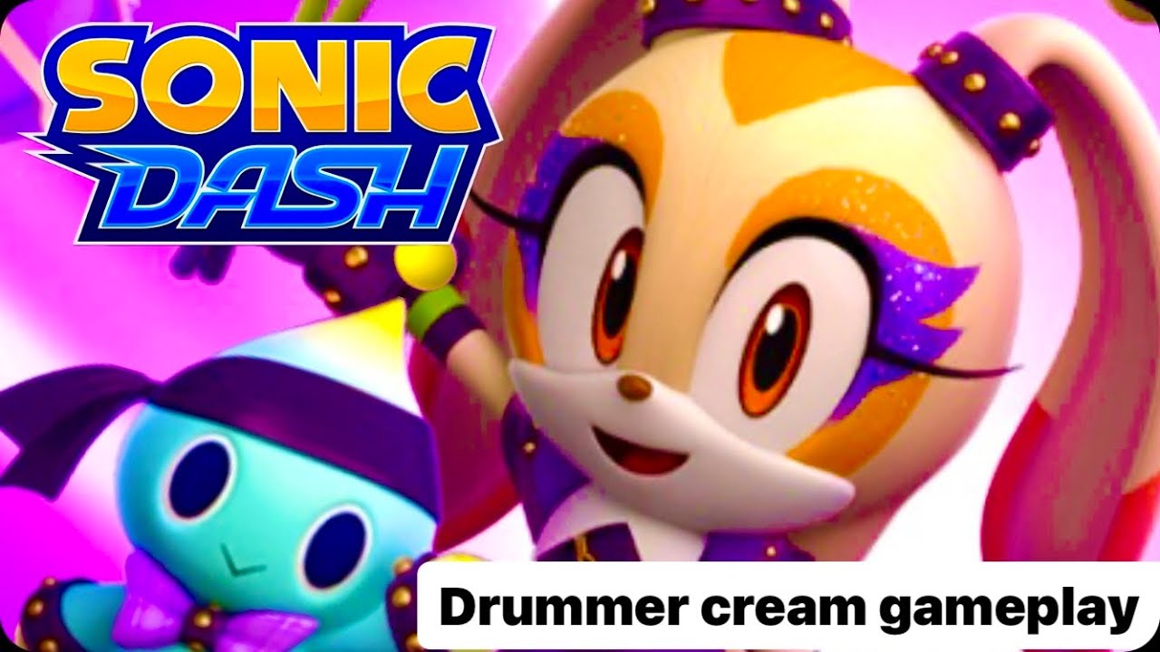 Sonic dash: drummer cream gameplay - YouTube