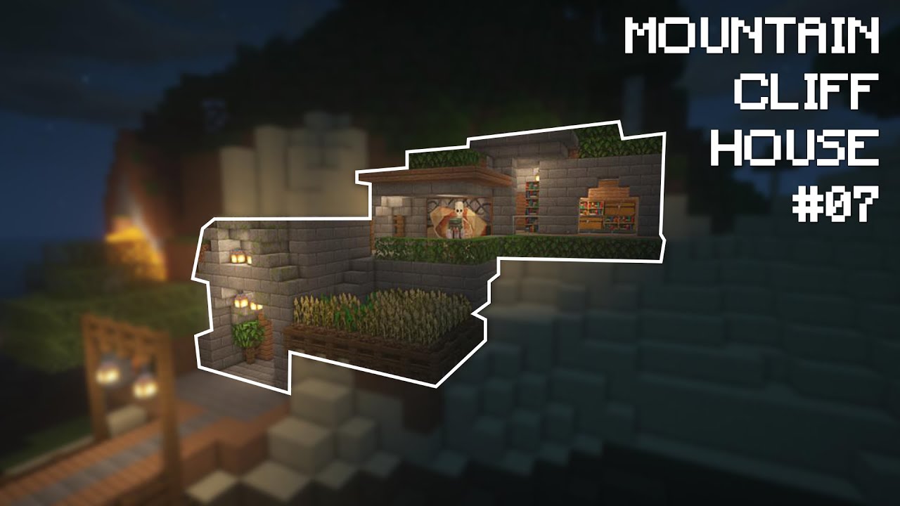 Minecraft: MOUNTAIN CLIFF HOUSE TIME-LAPSE｜Minecraft timelapse (#07 ...