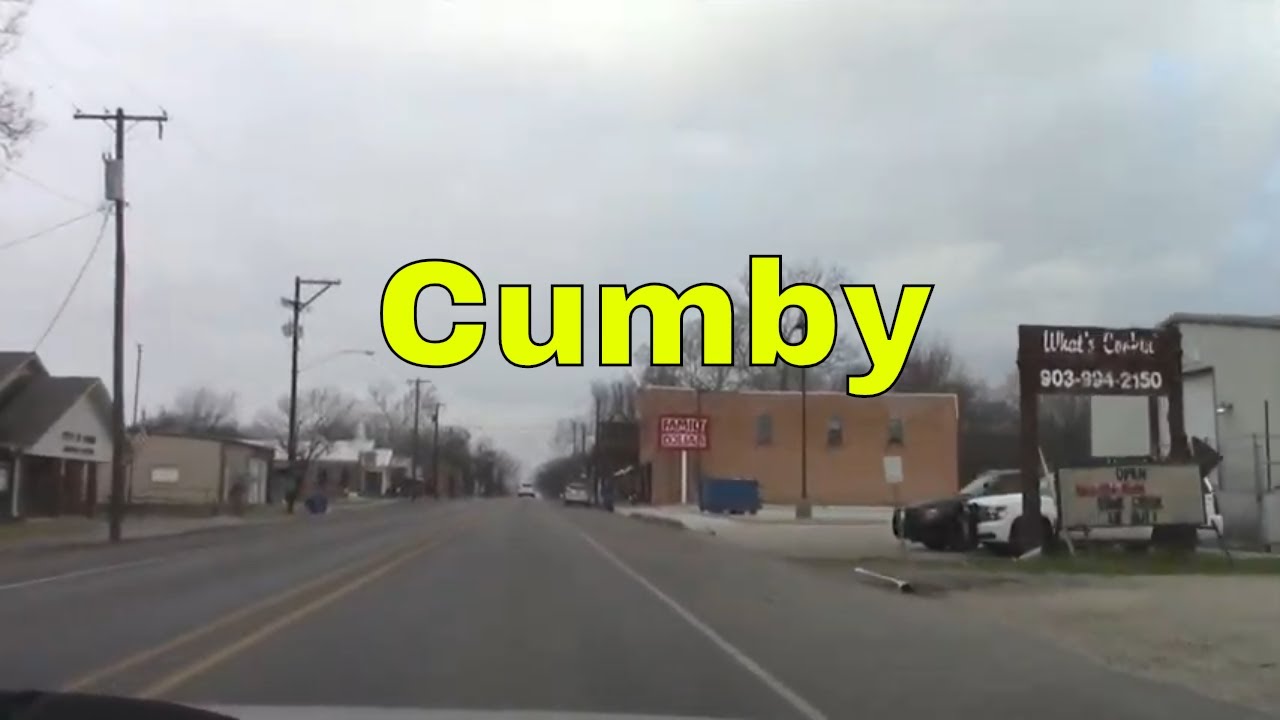 Cumby Driving to Downtown from IH-30 Small Towns TX Texas USA Jamesss ...