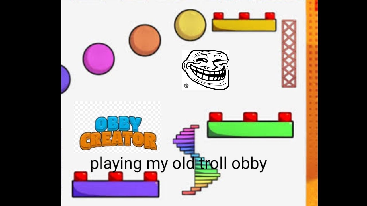 playing my old troll obby in obby creator - YouTube