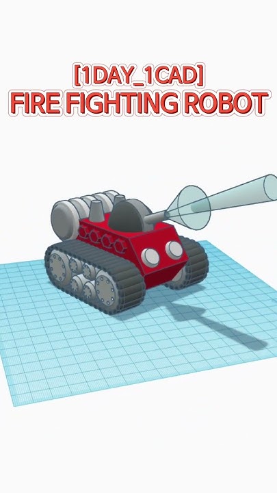 [1DAY_1CAD] FIRE FIGHTING ROBOT #shorts #tinkercad #project - YouTube
