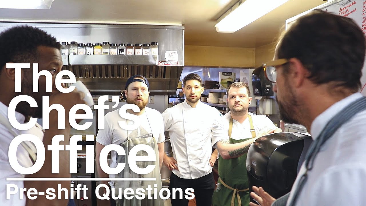 The Chef's Office // Pre-shift Questions - YouTube