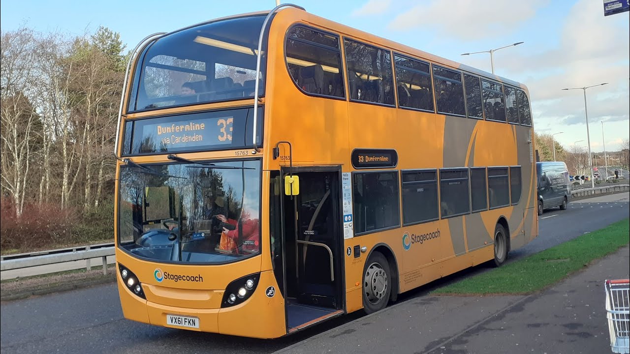33: Stagecoach Fife Scania N230UD Enviro 400 15763 (VX61 FKN) - YouTube