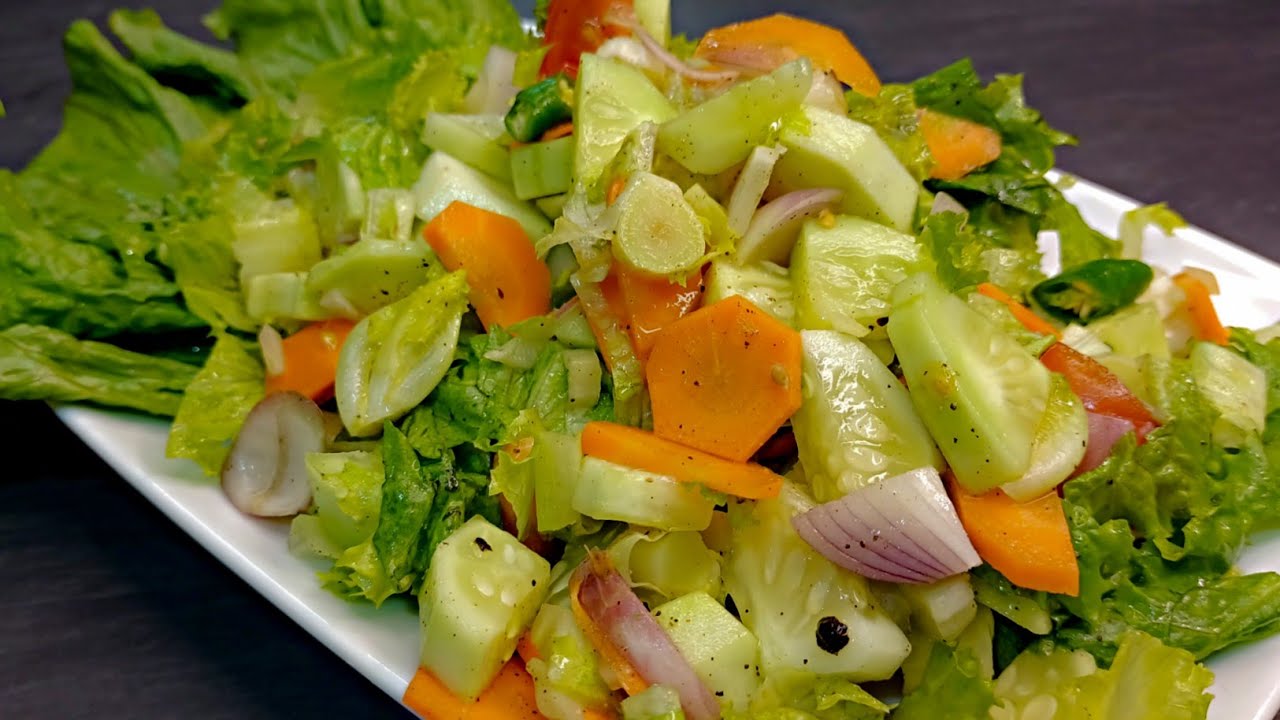 Easy & Tasty Lettuce Salad Recipe|latuce Salad| লেটুস সালাদ রেসিপি ...