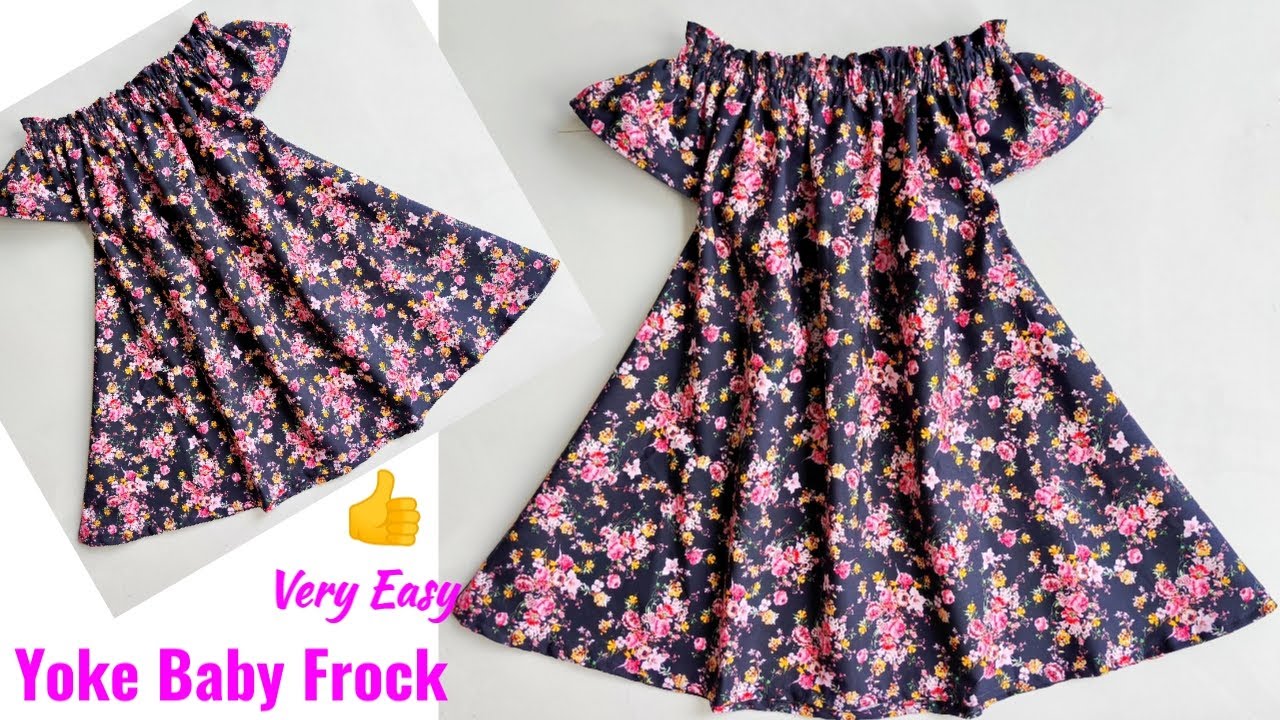 Yoke Baby frock cutting and stitching | Baby Frock cutting and ...