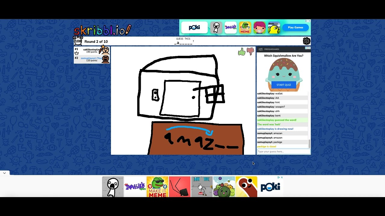 playing skibble.io - YouTube