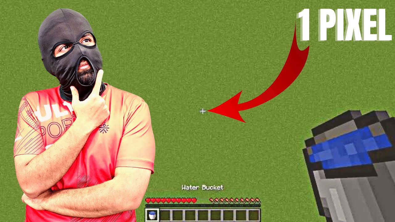 Minecraft One Pixel MLG | Minecraft 1 Pixel MLG | Minecraft Tricks ...