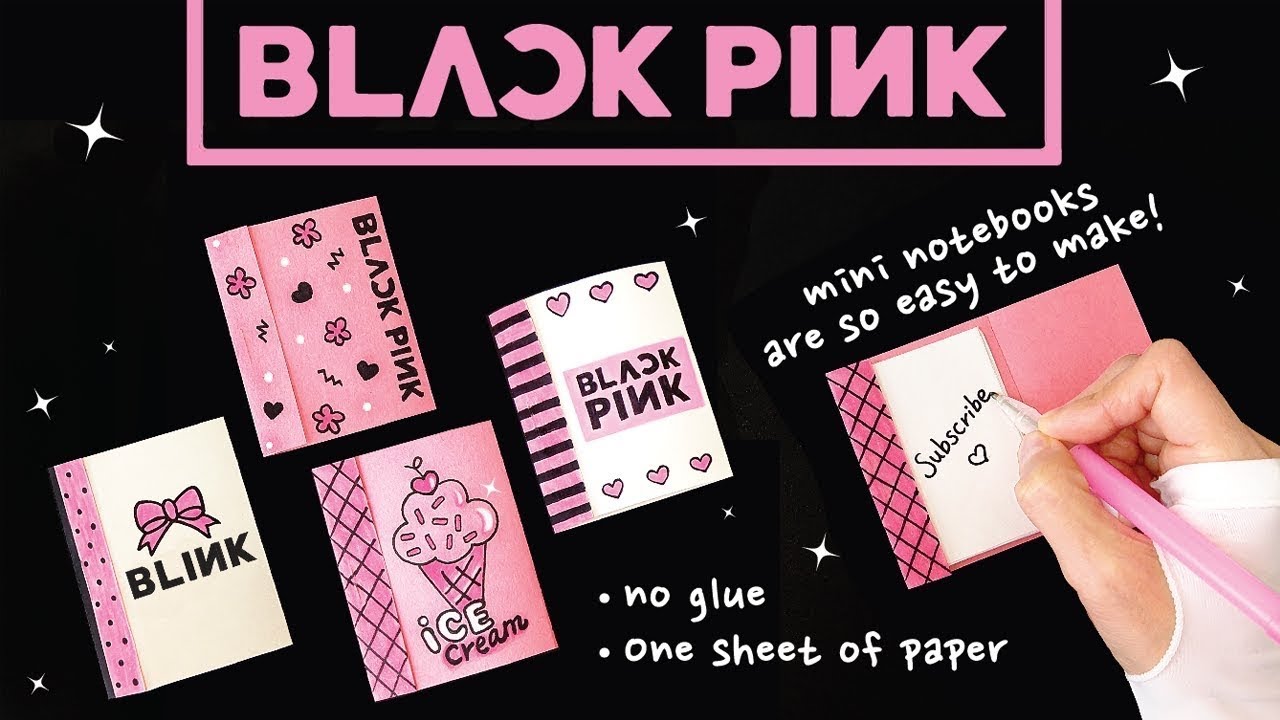 How to make Black Pink DIY Mini Book 🖤💓 | Craft Creations By Sony - YouTube