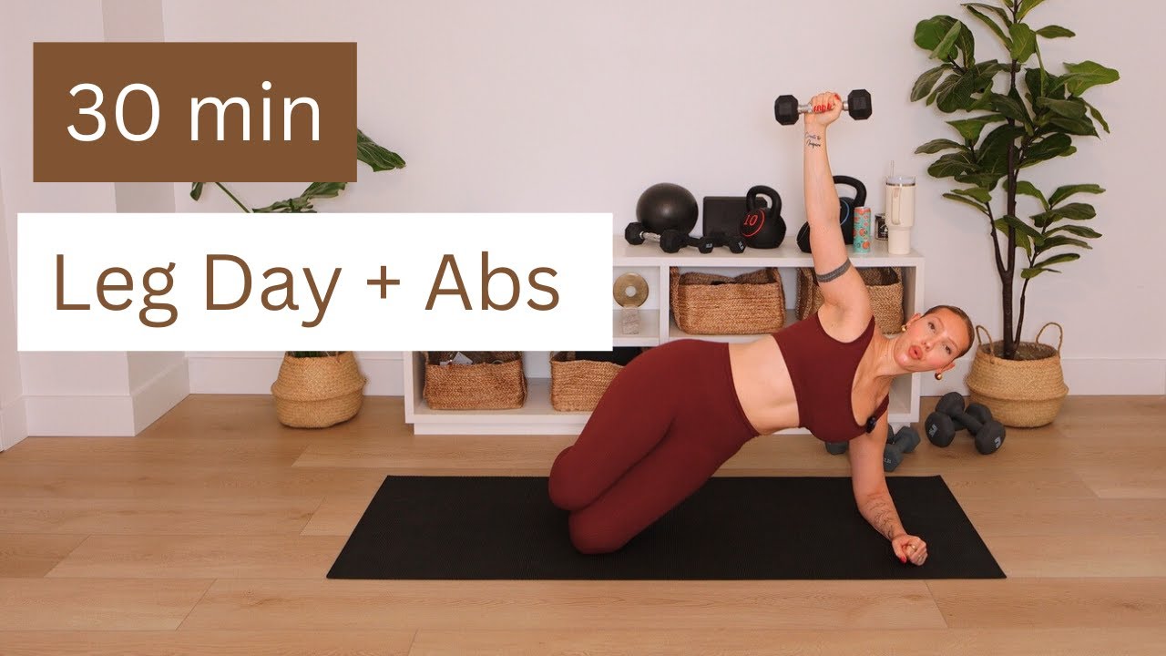 30 MIN Lower Body Workout | Daily Affirmation | At-Home Legs Exercises ...