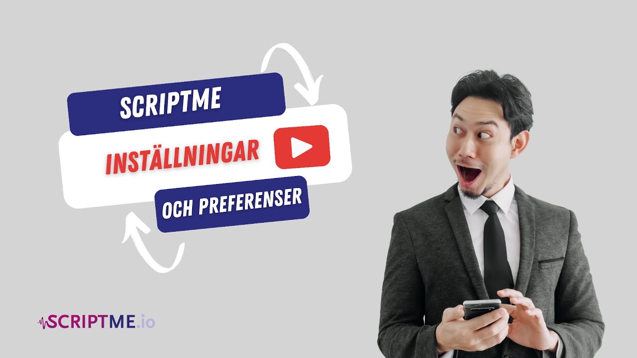 ScriptMe preferenser och inställningar - YouTube