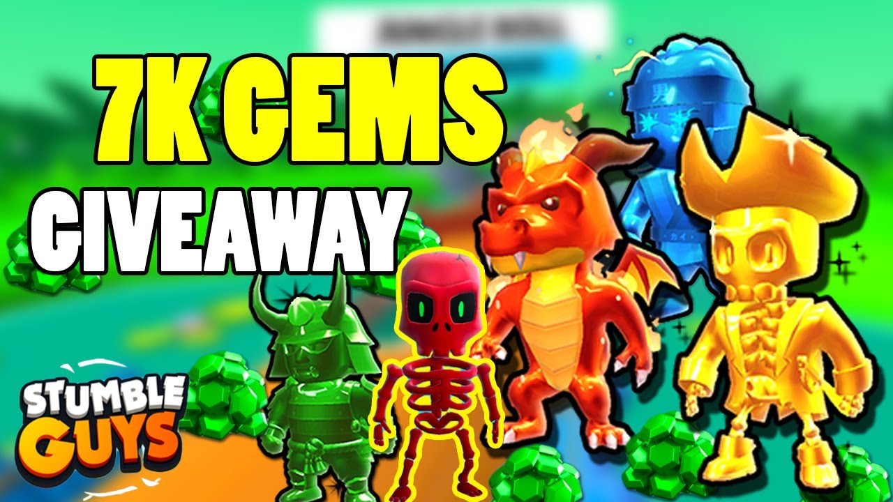 🔥 7K GEMS GIVEAWAY | STUMBLE GUYS GEMS GIVEAWAY | STUMBLE GUYS GEMS ...