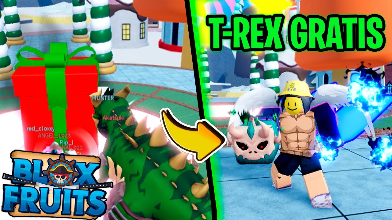 🎁 Conseguí la FRUTA T-REX GRATIS ABRIENDO REGALOS en Blox Fruits - YouTube