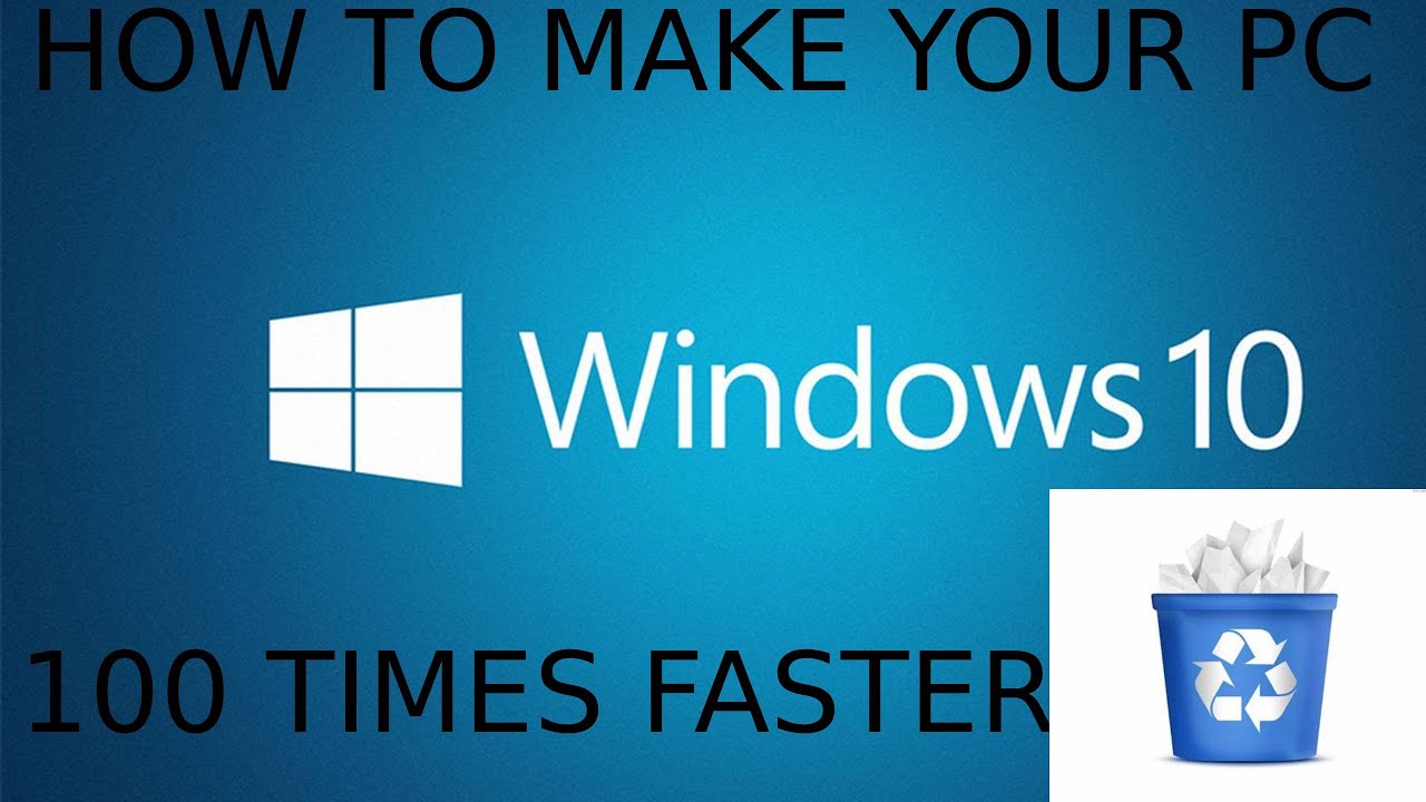 HOW TO MAKE YOU PC 100x FASTER!!!!!! - YouTube