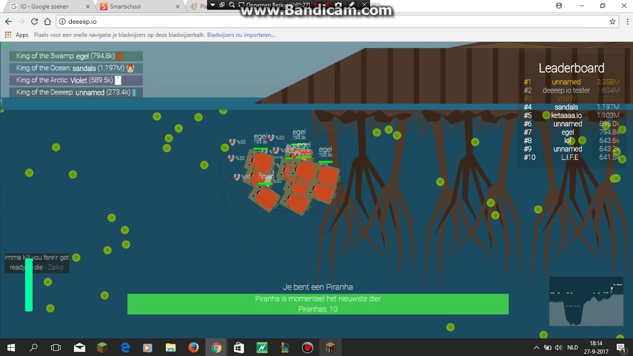 Deeeep.io part 1 King off the swamp - YouTube