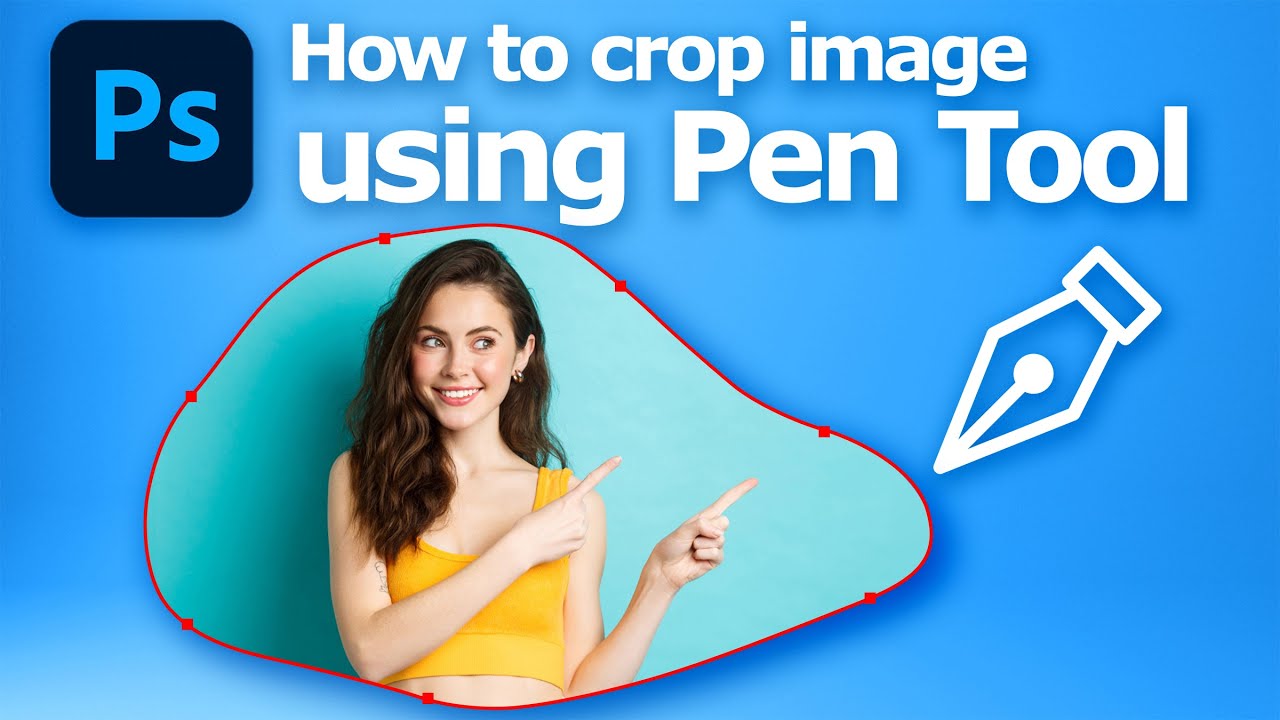 How to crop image in Photoshop using pen tool - YouTube