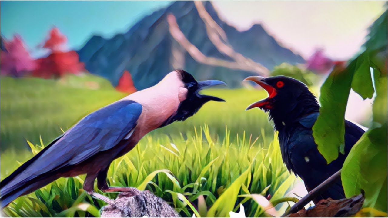 koyal bird & crow birds calling and crowing loud - YouTube