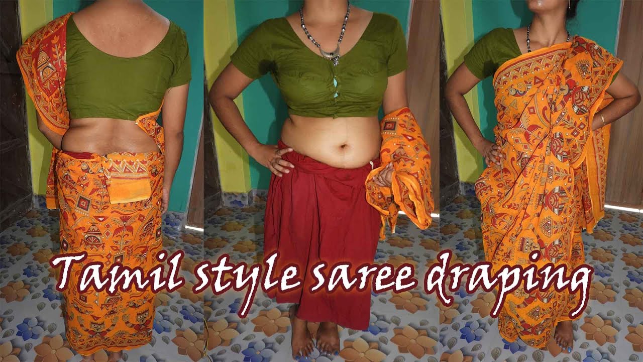 How To Drape Tamil Style Saree | South Indian Saree Wearing | Unique ...