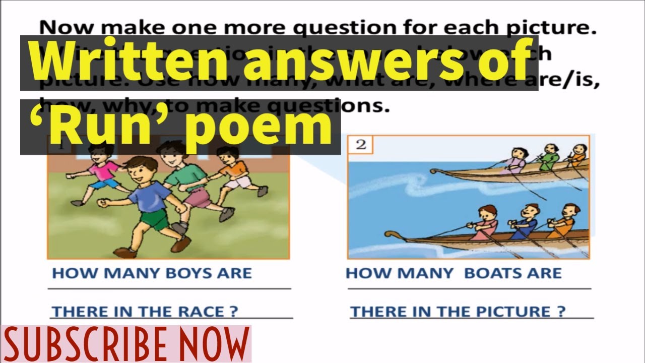 Run poem Question Answer solved Class 4 | With Hindi Explanation ...