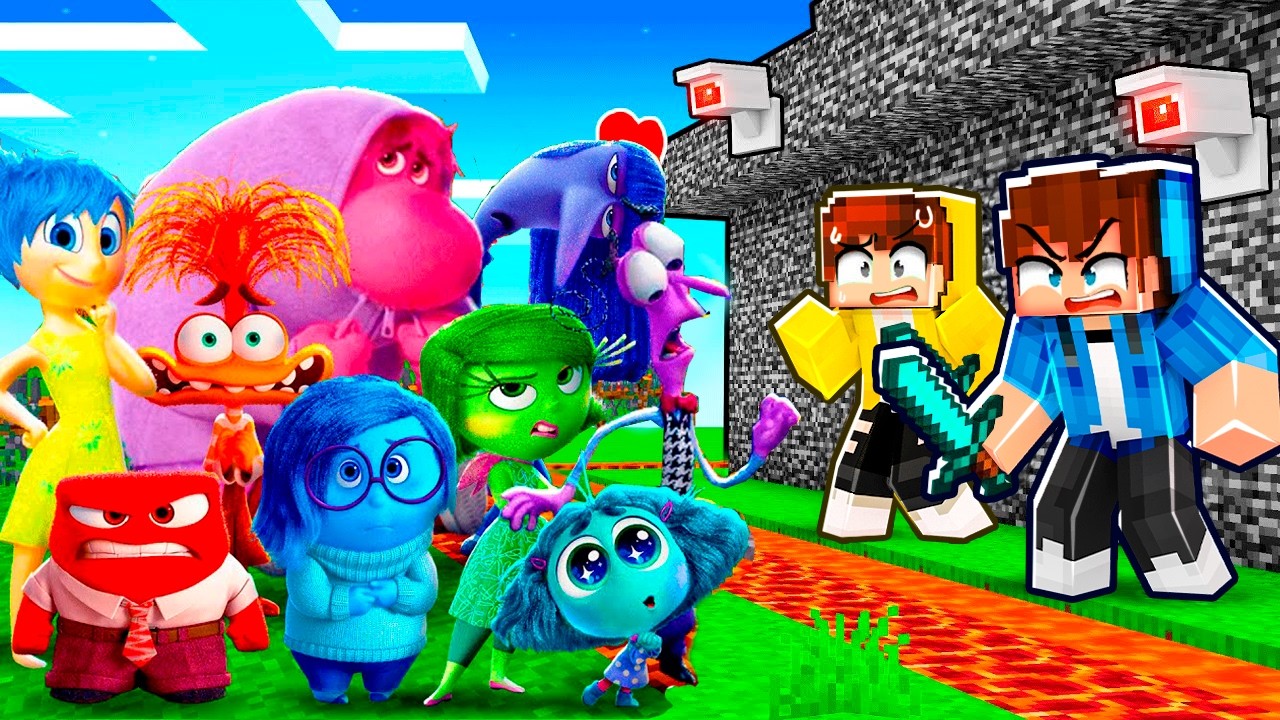 CONSTRUYO una BASE SEGURA vs INTENSAMENTE 2 en Minecraft! 🏡😱 - YouTube