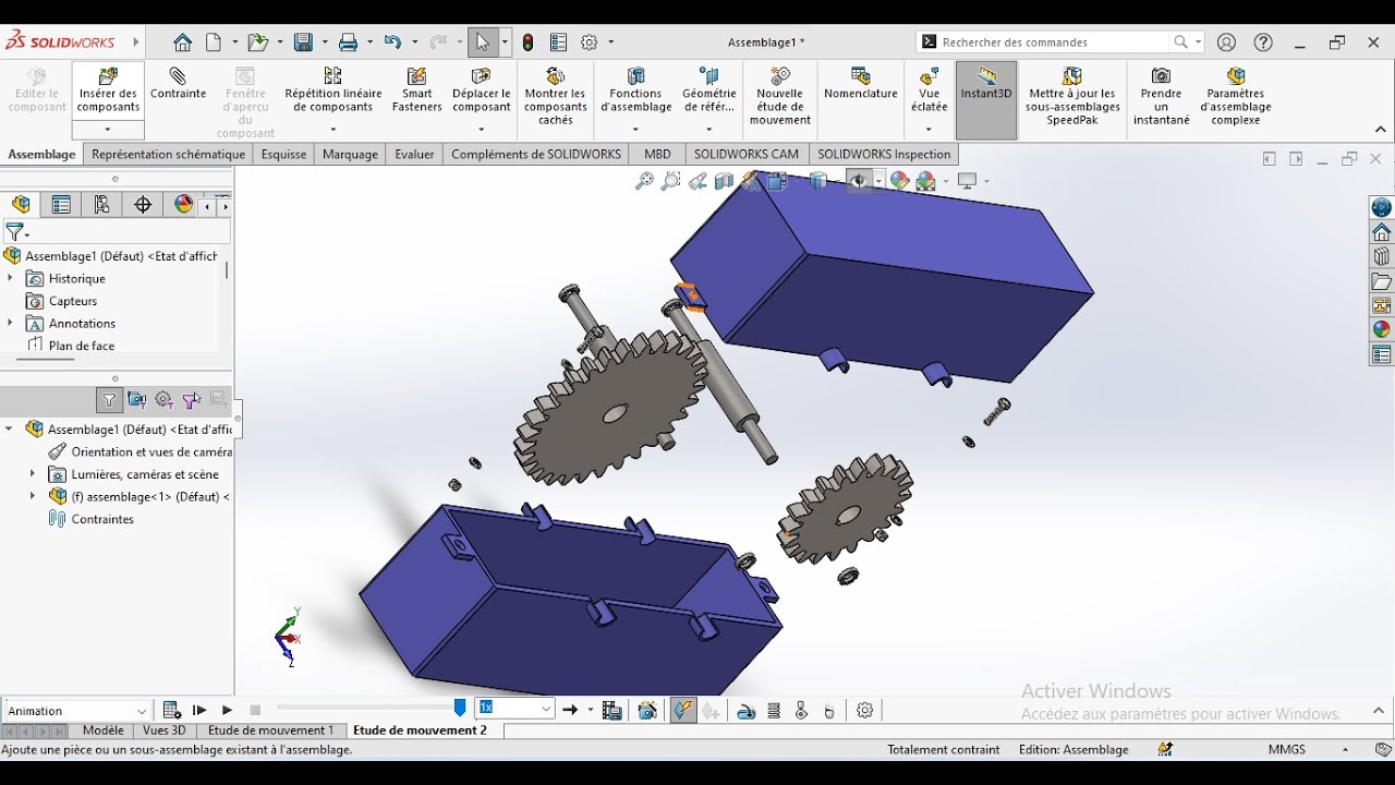 Roulement sur solidworks utilise toolbox pour choisie des roulement mécanique directement - YouTube