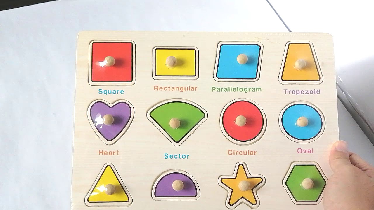 KIDS SHAPES Peg Chart, Different Colors & REMOVABLE! - YouTube