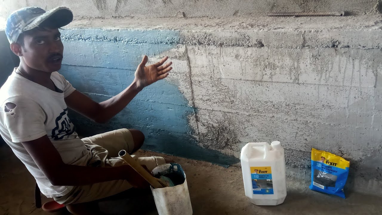 How To Acrylic Cementitious Waterproof Coating Chemical - YouTube