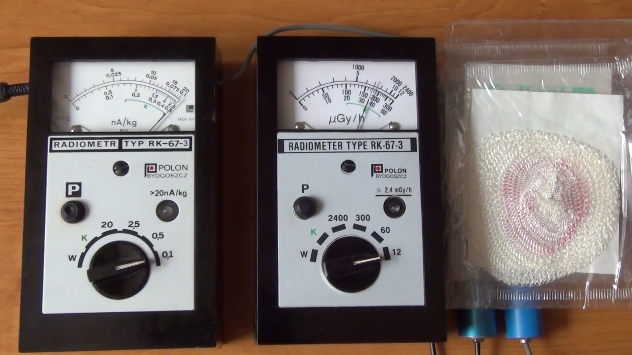 Radiometer RK-67-3 ver. µGy and nA/kg - YouTube