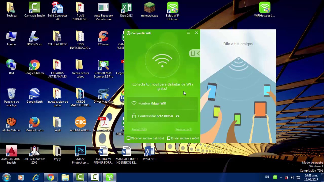 COMO COMPARTIR INTERNET WIFI DESDE PC A OTROS DISPOSITITVOS ~2017 - YouTube