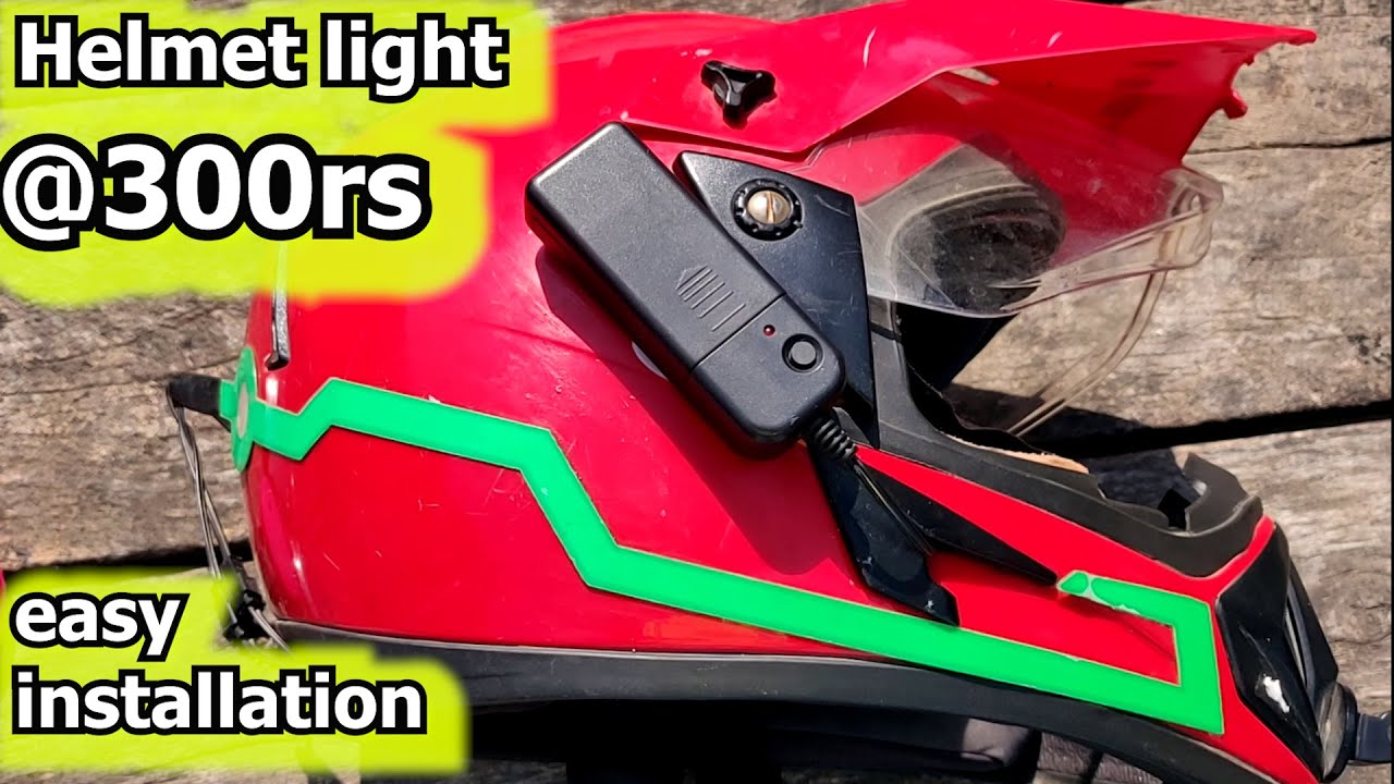 Cheapest Helmet light | installation - YouTube