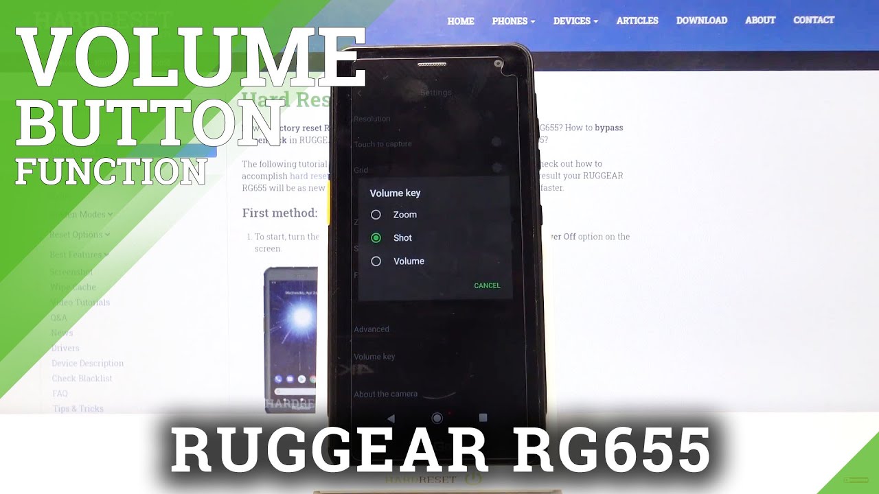 How to Set Up Volume Button Function in Camera on RugGear RG655 ...