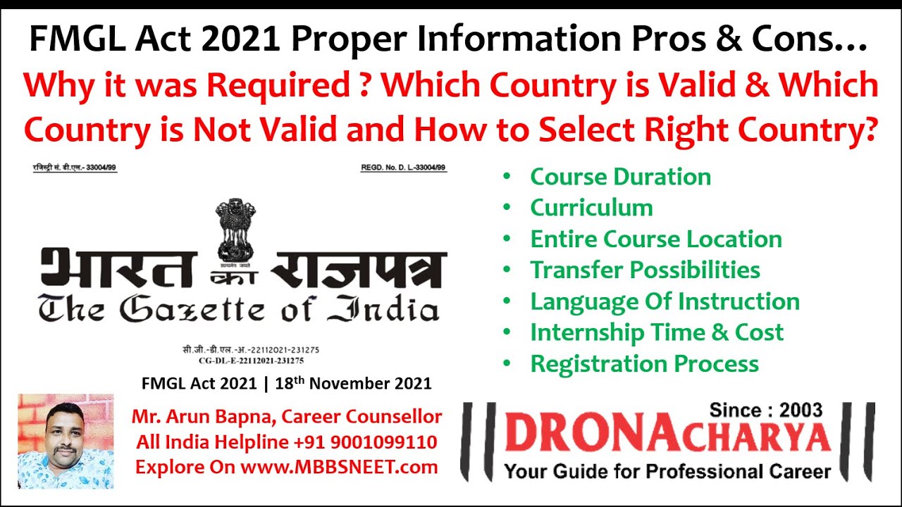 FMGL Act 2021, FAQ & Advisory, Which Country is Valid & How to Select ...