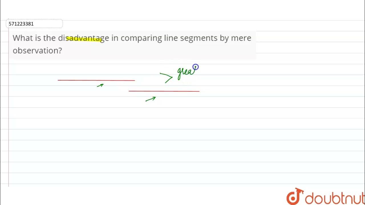 What is the disadvantage in comparing line segmentsby mere observation ...