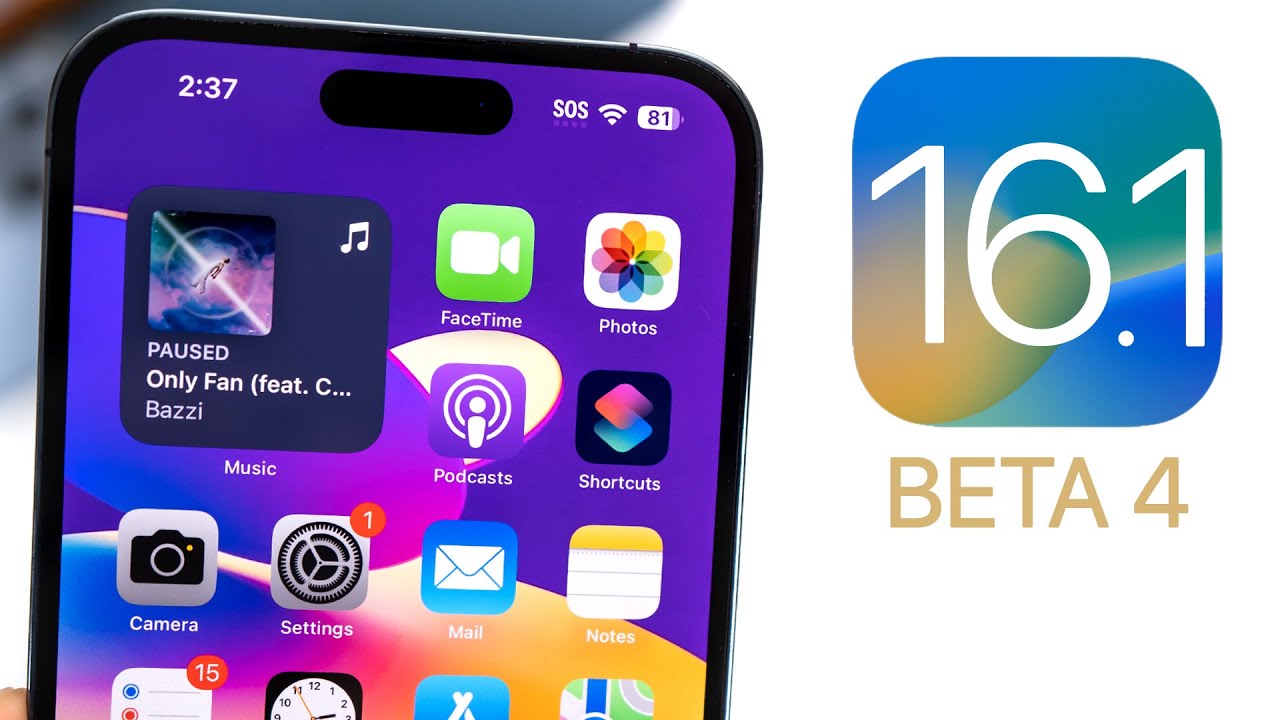 iOS 16.1 Beta 4 Released - What's New? - YouTube