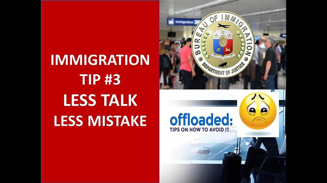 IMMIGRATION TIP - LESS TALK LESS MISTAKE - YouTube