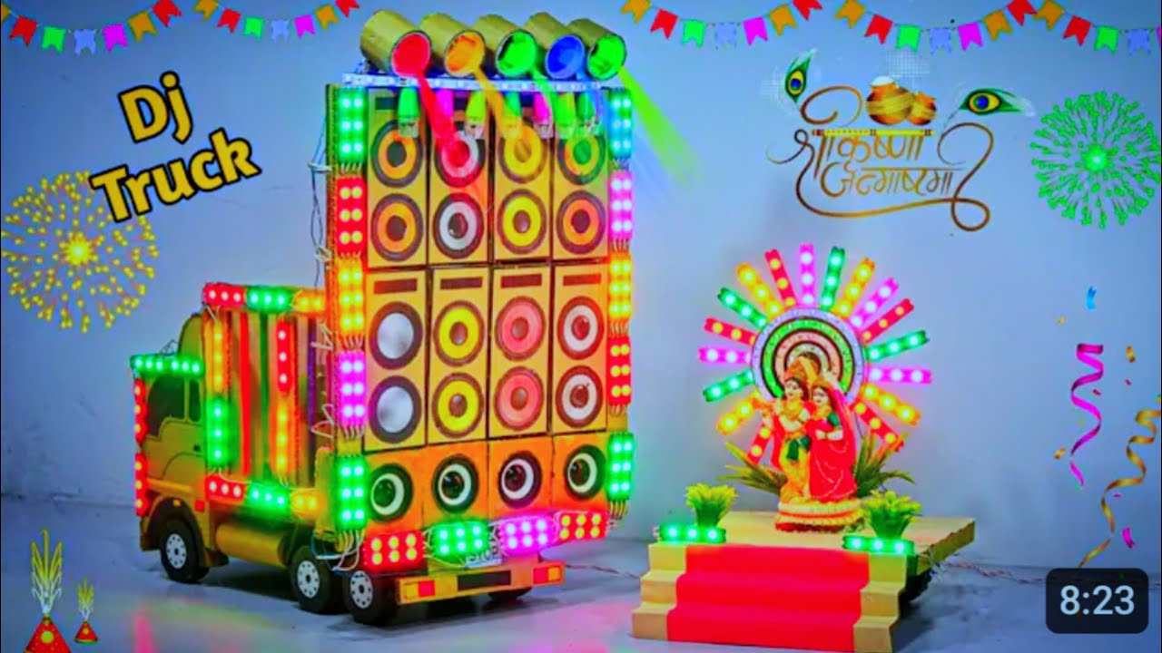 Diy Mini Wedding Dj Road Lights Gadi Wala Dj | Krishna Janmashtami Mini ...