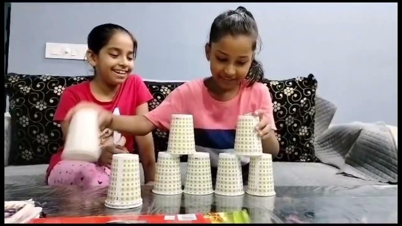 Building the pyramid with cups challenge 🥰 - YouTube